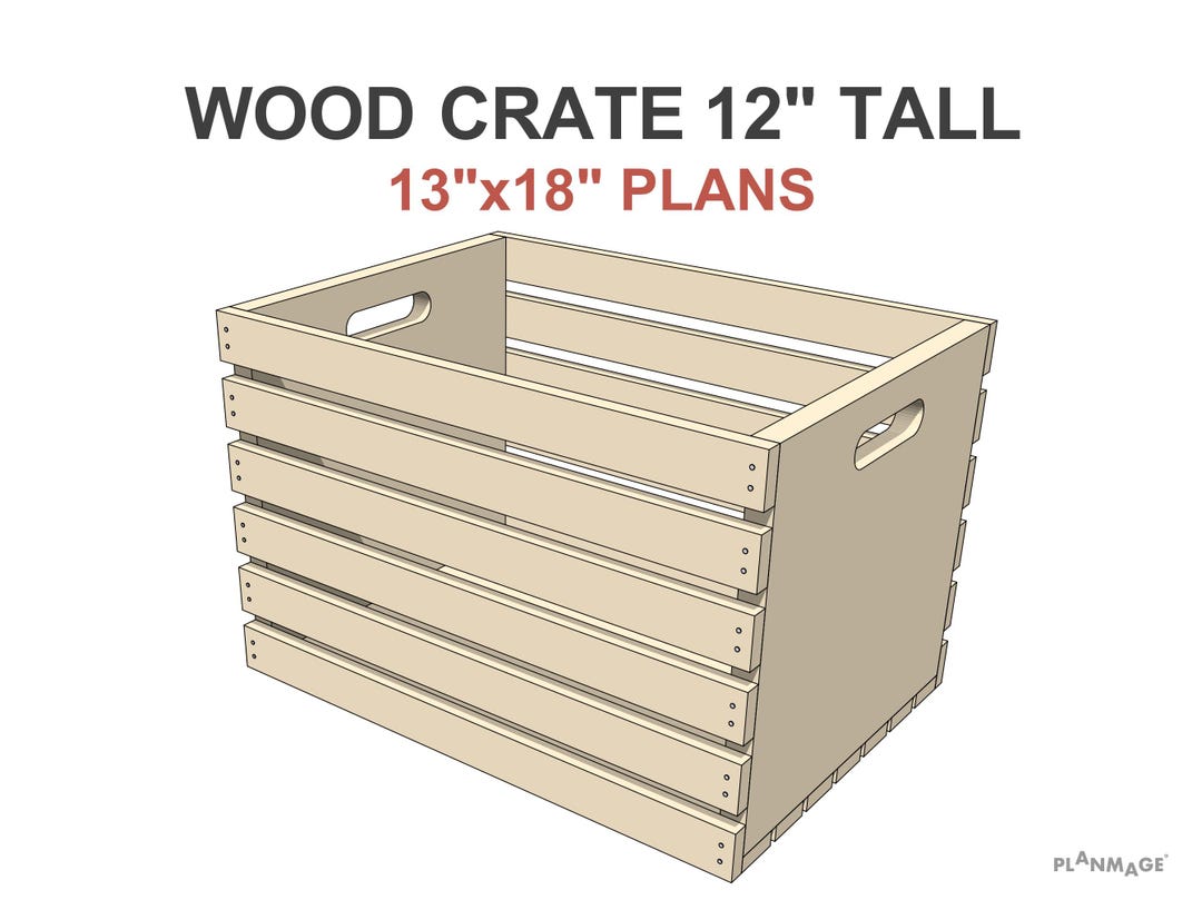 Wood Crate Plans 13x18-in Size and 12-in Tall - How to Make Wood Crate ...