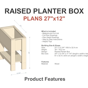 Planter Box Plans Bundle 1 - DIY Garden Planter Box - Etsy