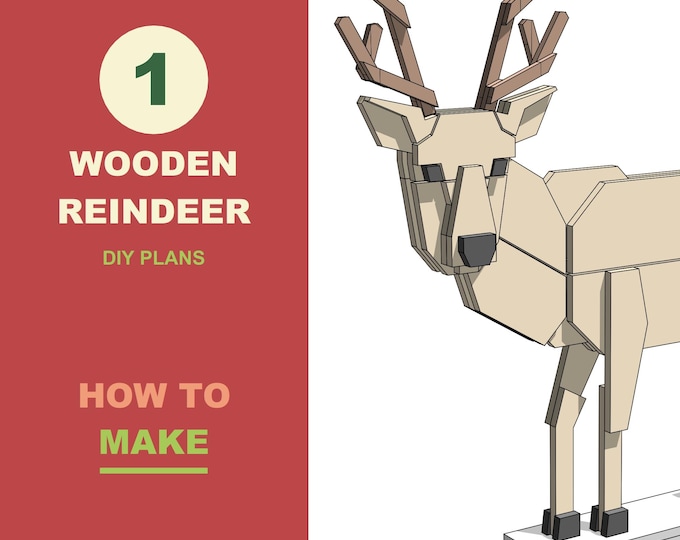 DIY Rolling Christmas Reindeer Build Plans - PDF Download - Etsy Canada