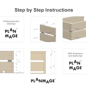 Wooden Storage Box Plans 20x12 in - DIY PDF Download - Etsy