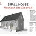 Small House Plans 2 Bedroom 32x16 Ft - Cabin Loft Architectural Plan ...
