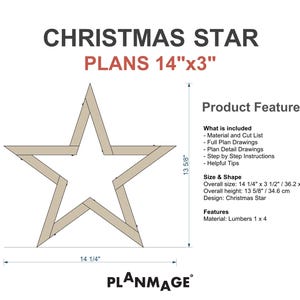 Wooden Christmas Star Plans Bundle - DIY PDF Download - Etsy