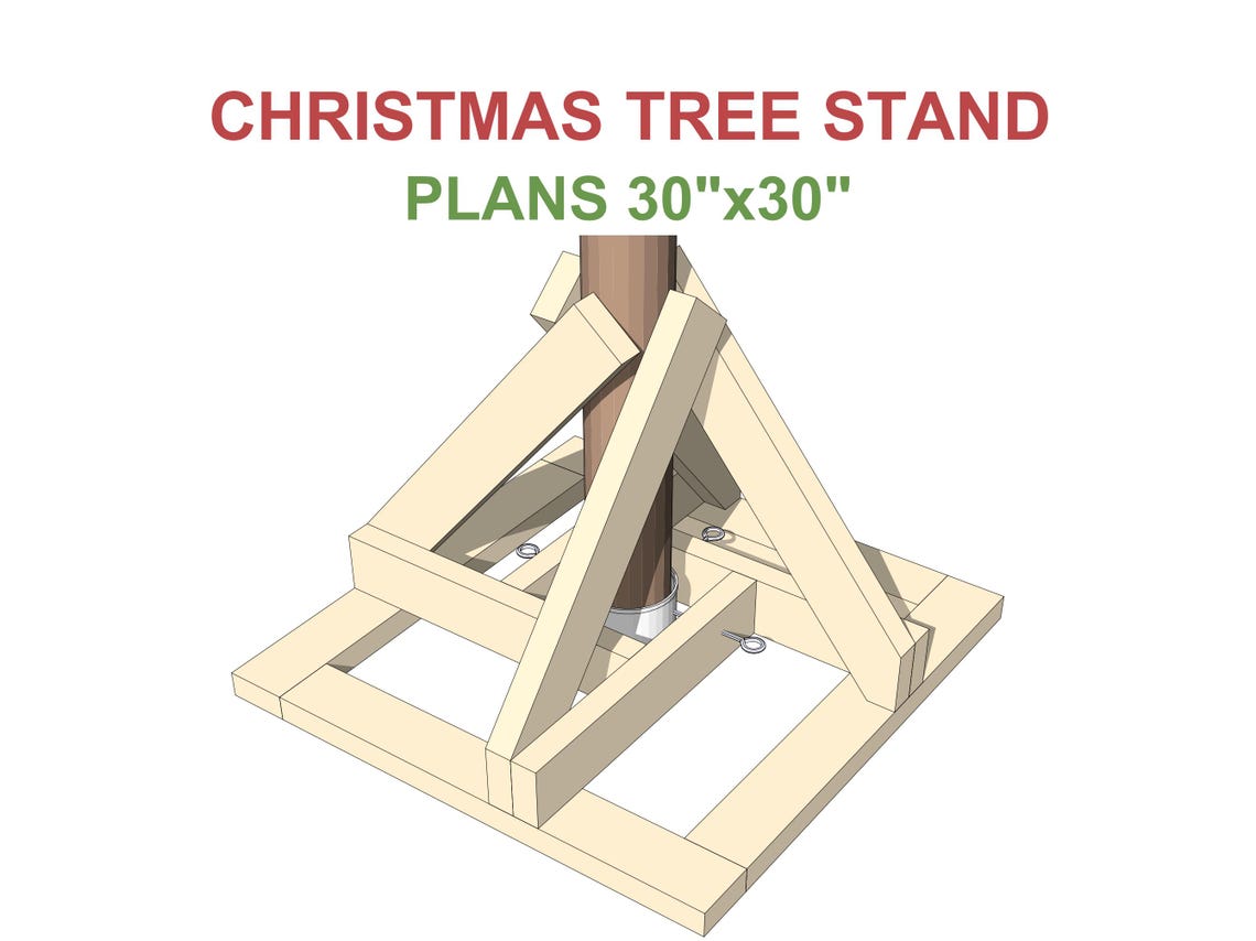 Christmas Tree Stand Plans With Cross Bracing - DIY Wooden Stand ...