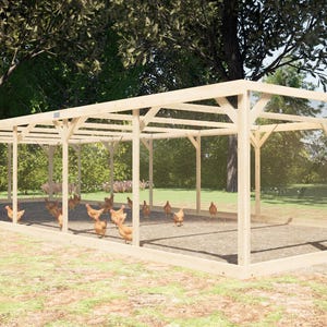 Large Chicken Run Plans 15x40 for 50-60 Chickens (digital Download PDF ...