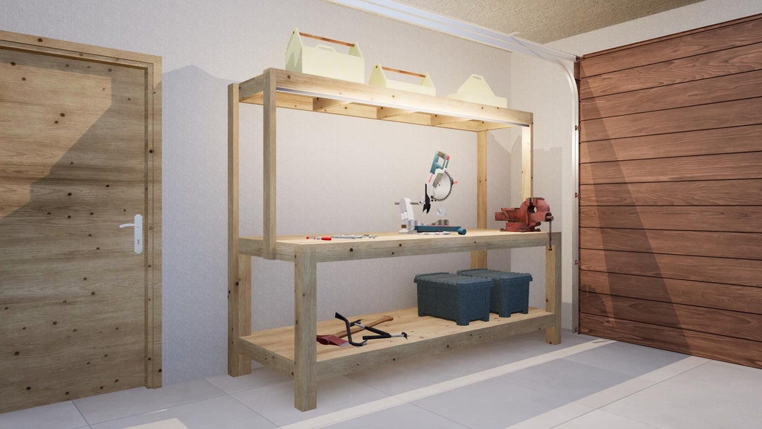 Large Workbench Plans 8x3 Ft - DIY Digital Download - Etsy