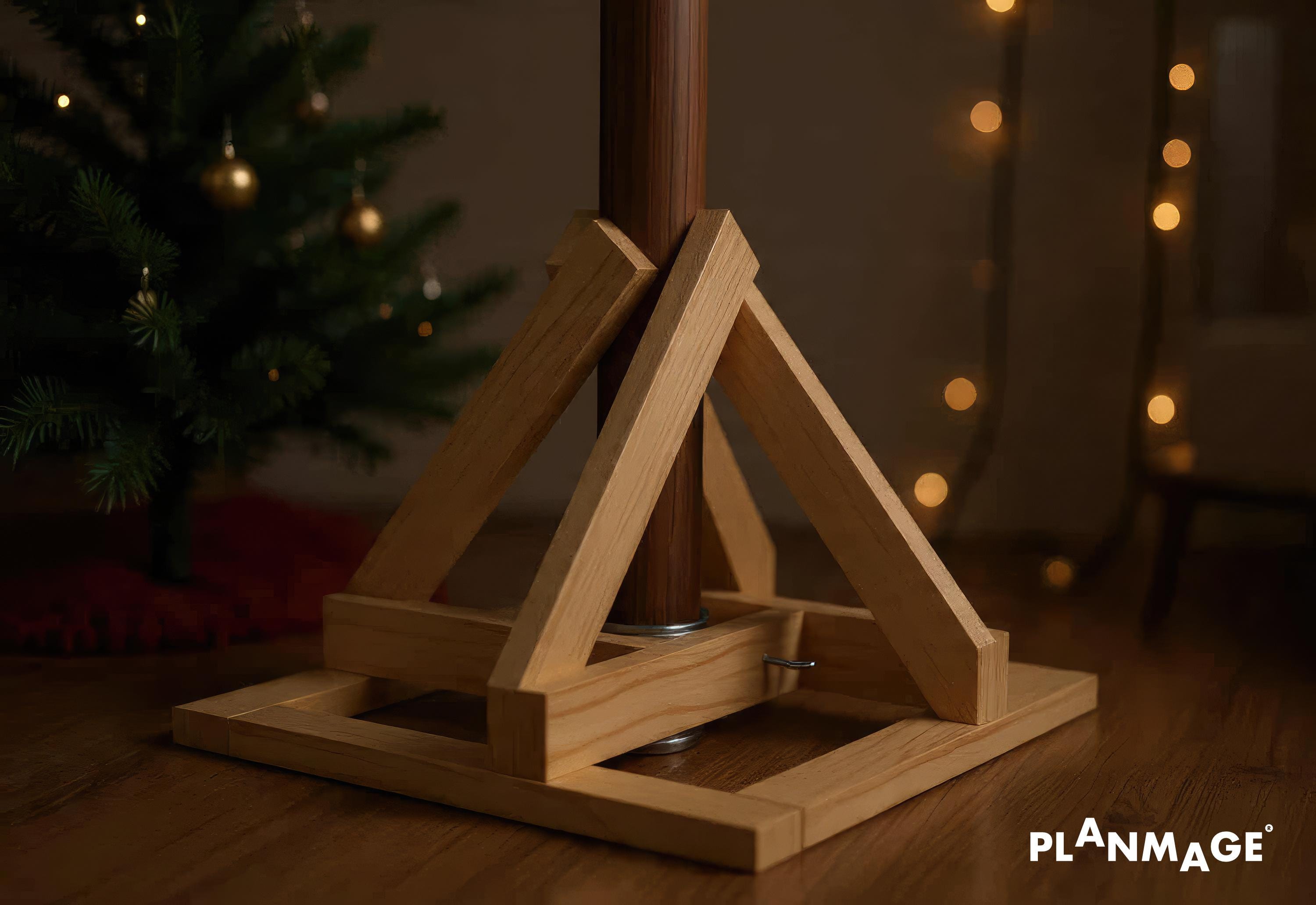 Christmas Tree Stand Plans With Cross Bracing - DIY Wooden Stand ...