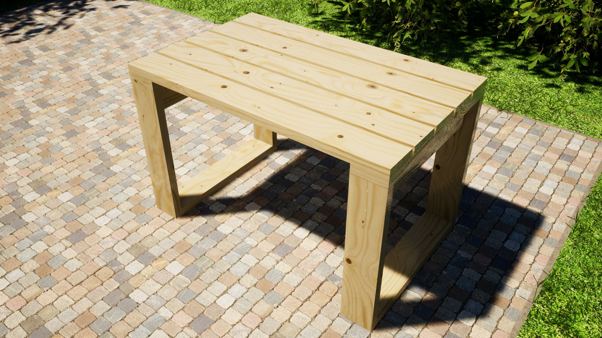 Outdoor Table Plans 48x30 in DIY Picnic Table - Etsy