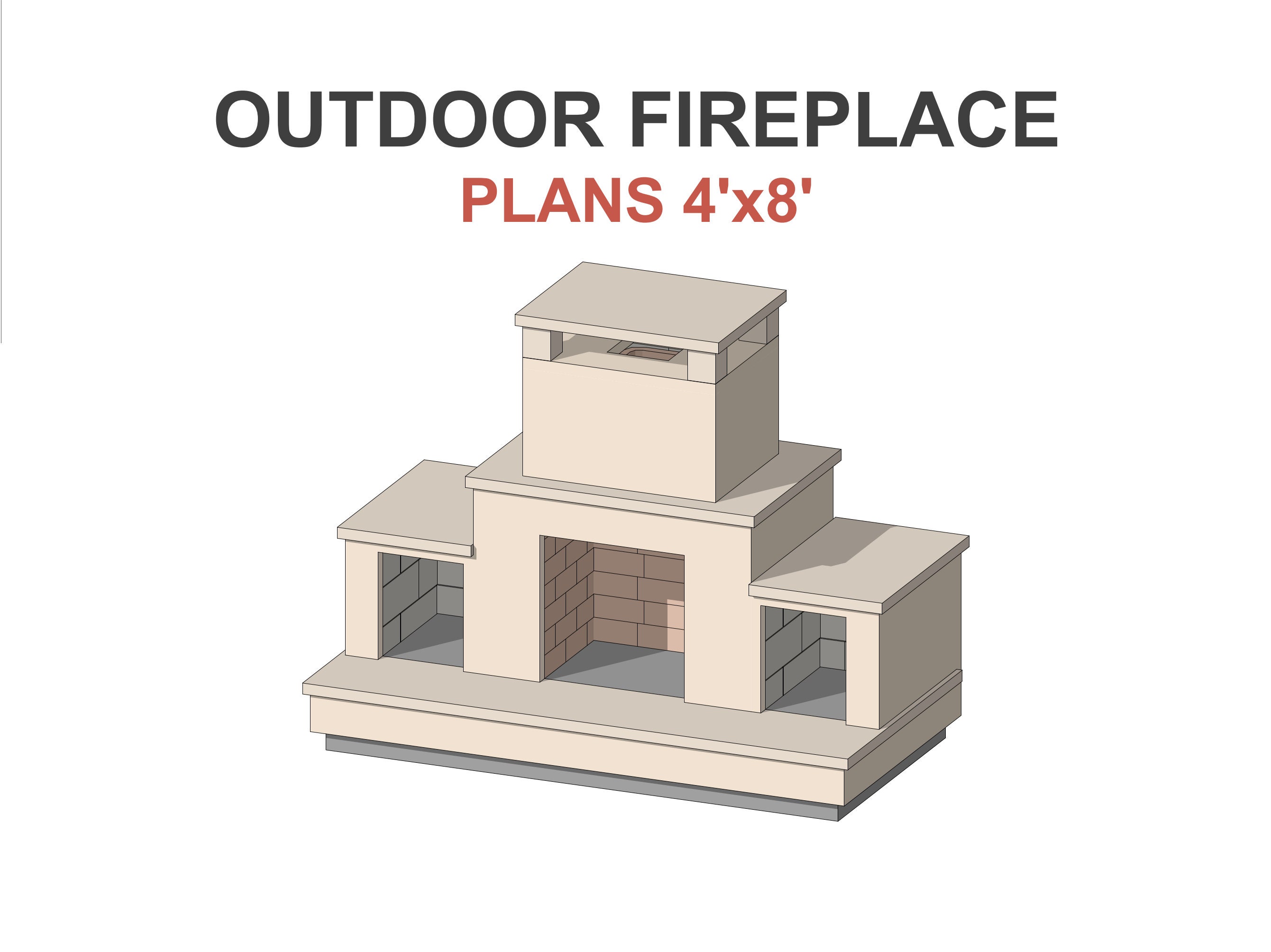 4 Sided Outdoor Fireplace Plans