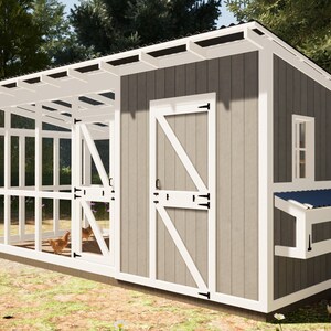 8x20 Walk-in Chicken Coop Plans 20 Chickens PDF Chicken Shed Plans Digital Download - Etsy