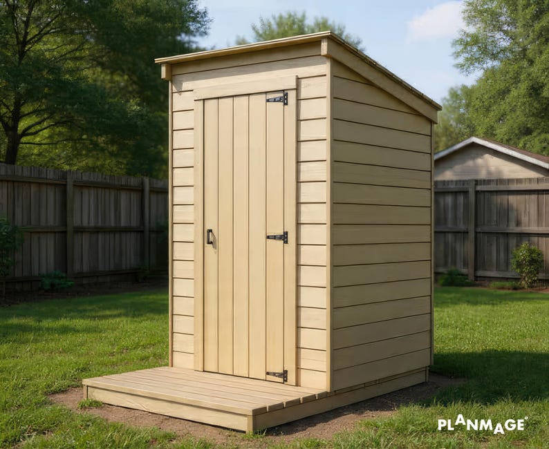 Outhouse Plans for Cabin & Off-grid Living - DIY Outhouse Building With ...