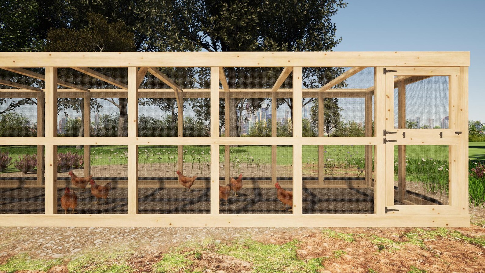 Large Chicken Run Plans 7x48 for 40 Chickens (PDF Download) - Etsy