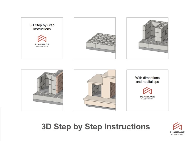 Outdoor Fireplace Plans Bundle 2 - DIY 3 PDF Blueprint - Etsy