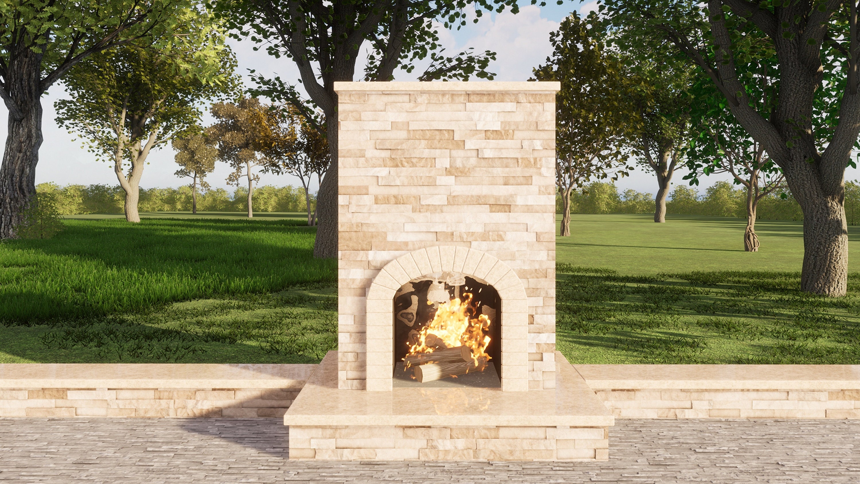 Outdoor Fireplace Plans 4x5 Ft PDF DIY Blueprint - Etsy