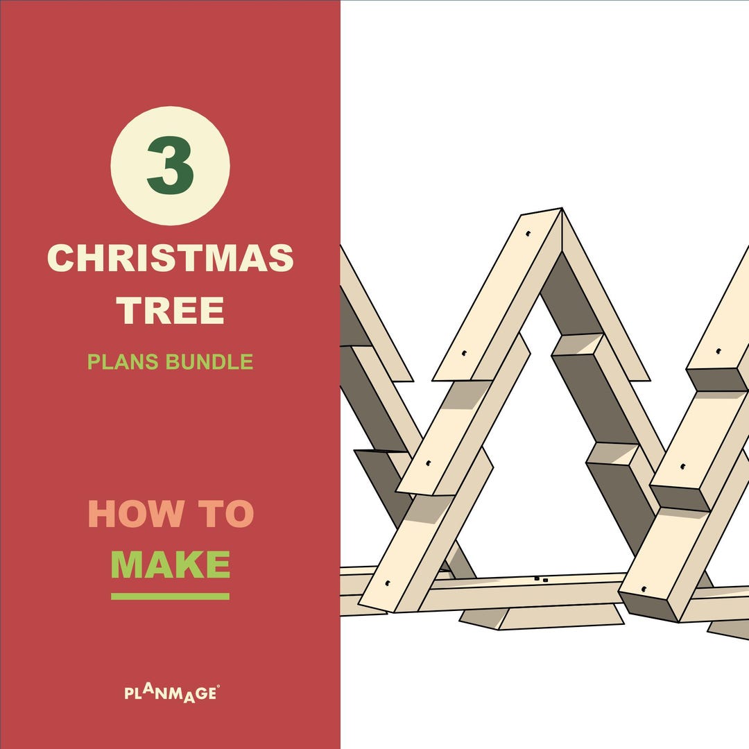 Wooden Christmas Tree Plans Bundle - DIY PDF Download - Etsy