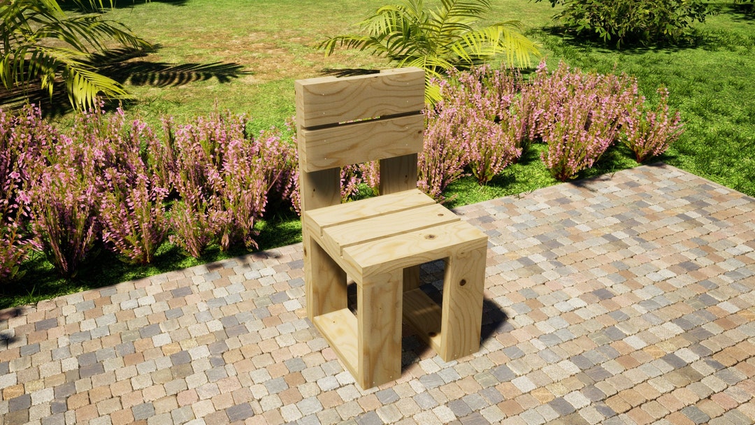 Outdoor Chair Plans 18x19 in - DIY Garden Chair Plans - Etsy
