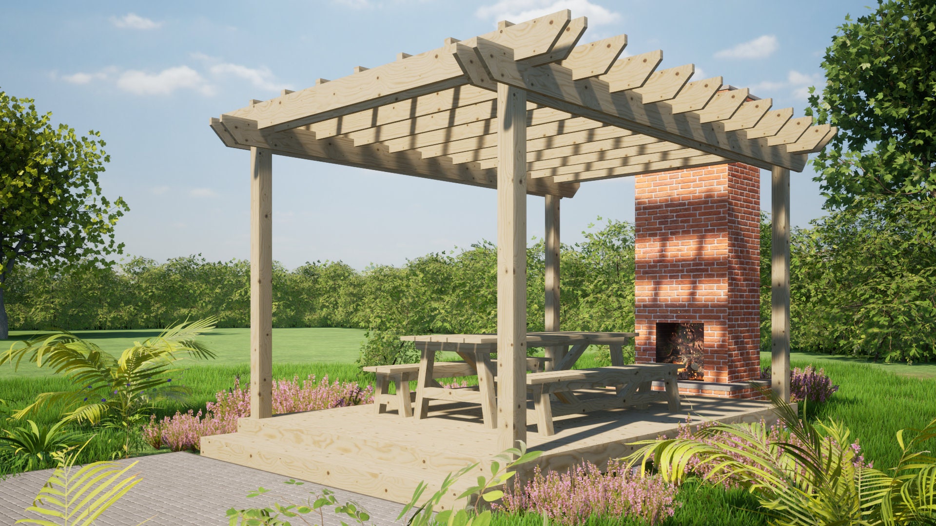 Pergola Plans 10x15 Ft DIY Pergola Build Gazebo Plans - Etsy