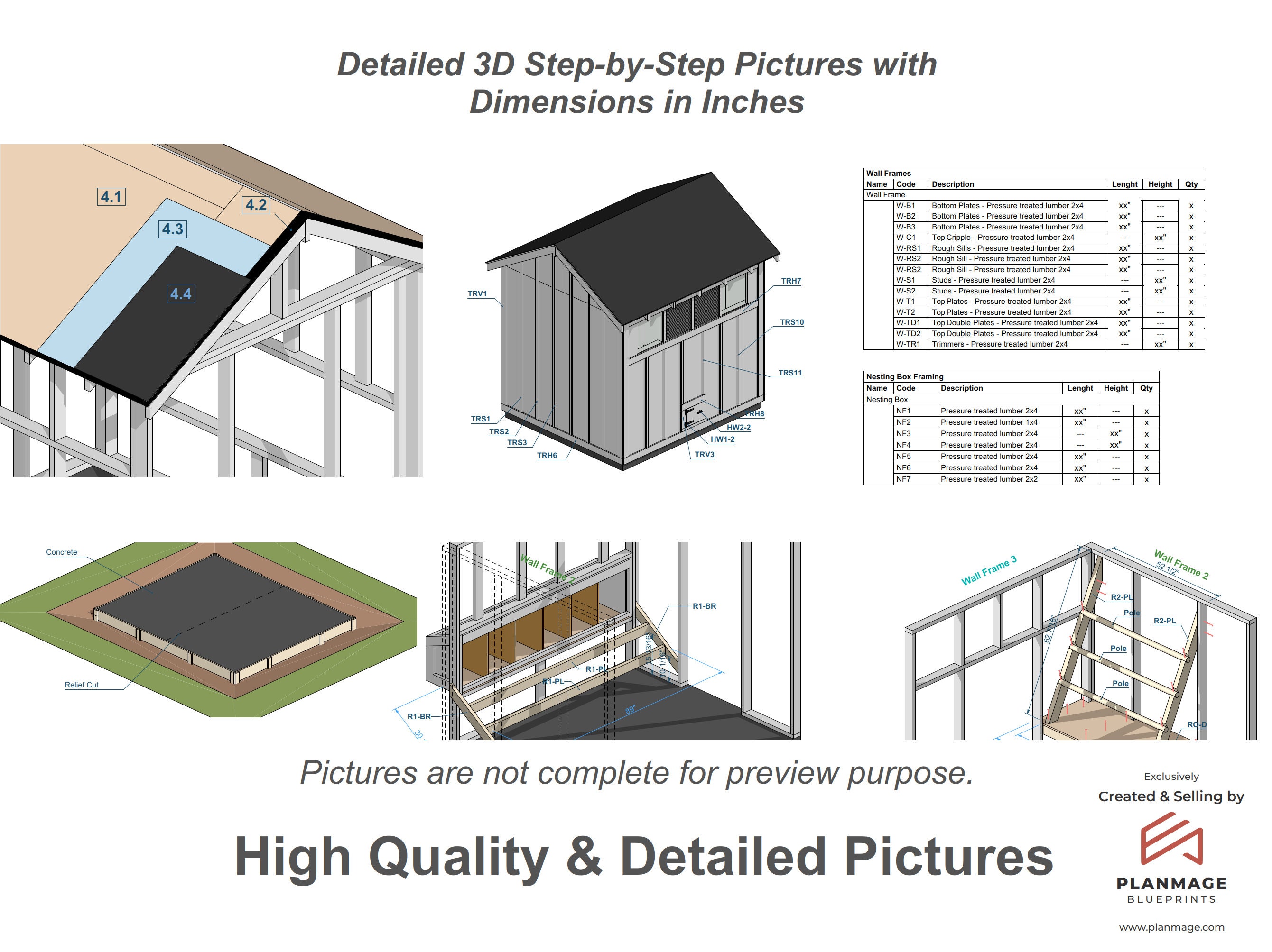 Chicken Coop Plans 8x8 for 24 Chickens DIY Download PDF Plans - Etsy