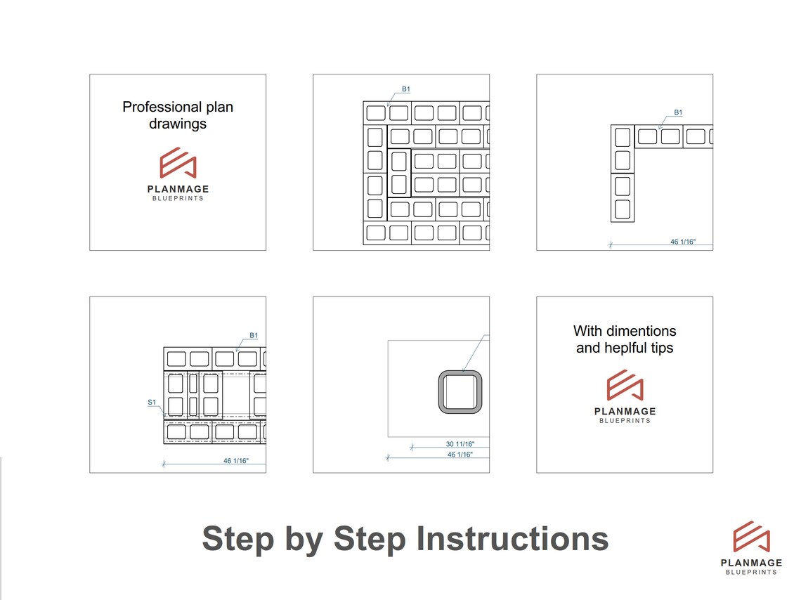 Outdoor Fireplace Plans 4x5 Ft PDF DIY Blueprint - Etsy