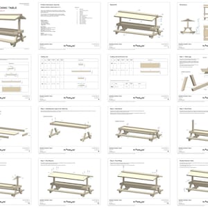 Roofed Chicknic Table 32x17 in Plans - DIY Chicken Picnic Table PDF ...