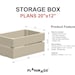 Wooden Storage Box Plans 20x12 in - DIY PDF Download - Etsy