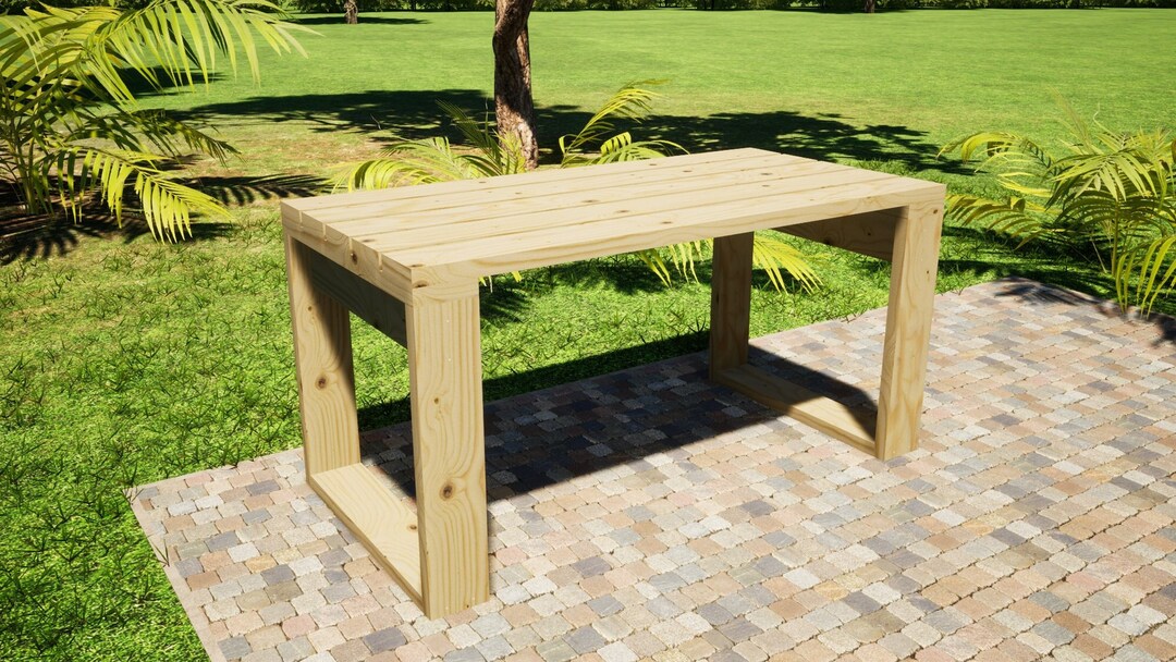Outdoor Table Plans 60x30 in - DIY Picnic Table - Etsy