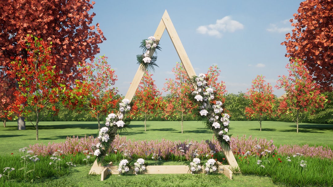 Large Triangle Wedding Arch 9x10 Ft - DIY Wooden Decoration Plans - Etsy