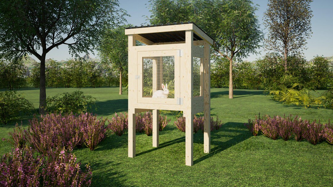 Outdoor Rabbit Hutch Plans 1 Cage 3x3 Ft - PDF Instructions Digital ...