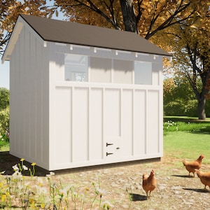 Chicken Coop Plans 8x8 for 24 Chickens DIY Download PDF Plans - Etsy