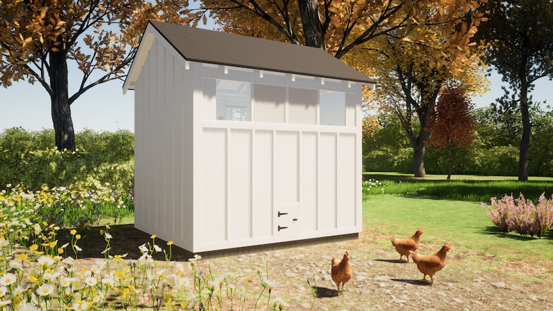 Chicken Coop Plans 8x8 for 24 Chickens DIY Download PDF Plans - Etsy