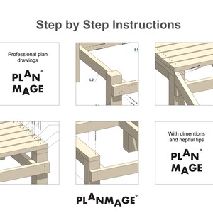 Outdoor Dog Platform Plans 104x30 in - Pet Playground Equipment DIY PDF ...