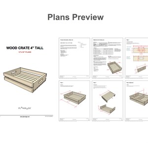 Wood Crate Plans: DIY Storage Box, 13x18x4 in (PDF Download) - Etsy