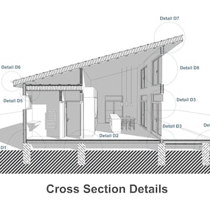 House Details Architectural Plans - Digital Bluprint PDF Download - Etsy