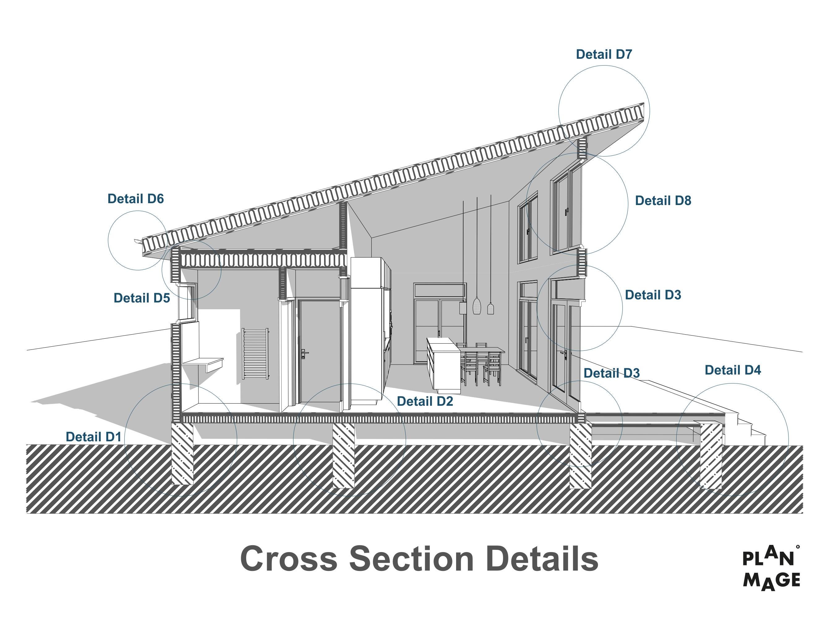 House Details Architectural Plans - Digital Bluprint PDF Download - Etsy