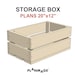 Wooden Storage Box Plans 20x12 in - DIY PDF Download - Etsy