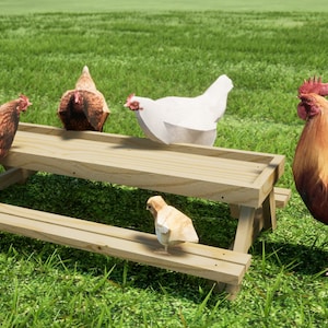 Chicknic Table Plans 32x17 in - DIY Chicken Picnic Table PDF Download ...