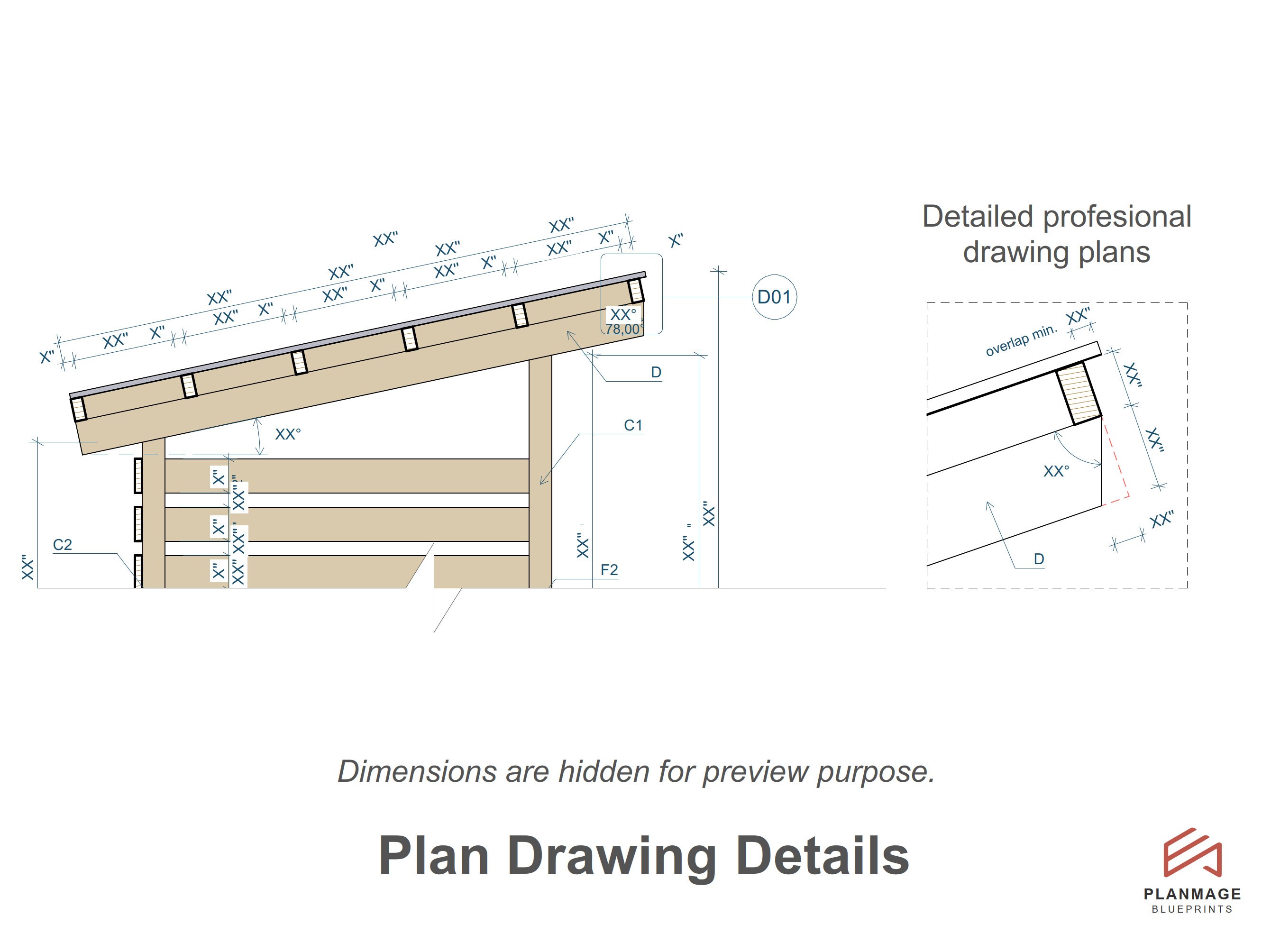 Firewood Shed Plans 6x16 Ft DIY 3 Cord Woodshed - Etsy