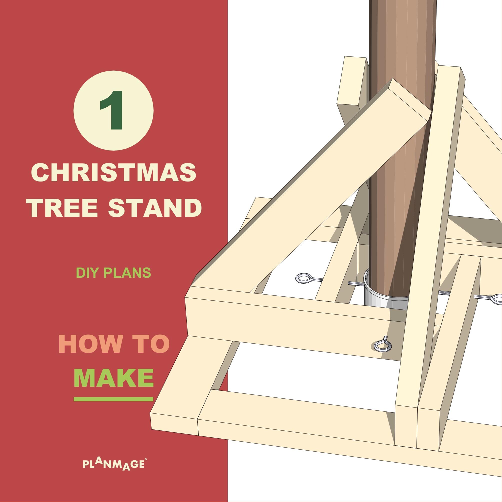 Christmas Tree Stand Plans With Cross Bracing - DIY Wooden Stand ...