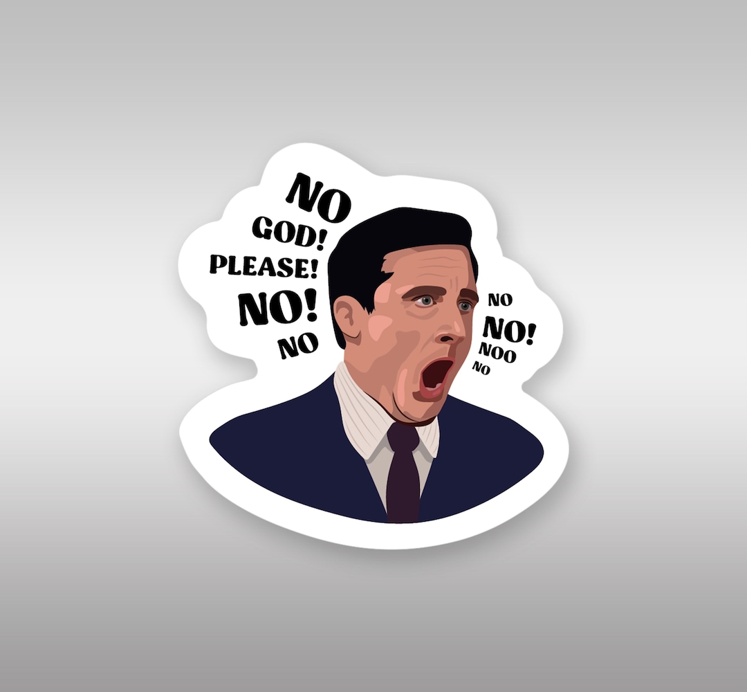 Michael Scott Sticker, the Office, No Please God No - Etsy Denmark
