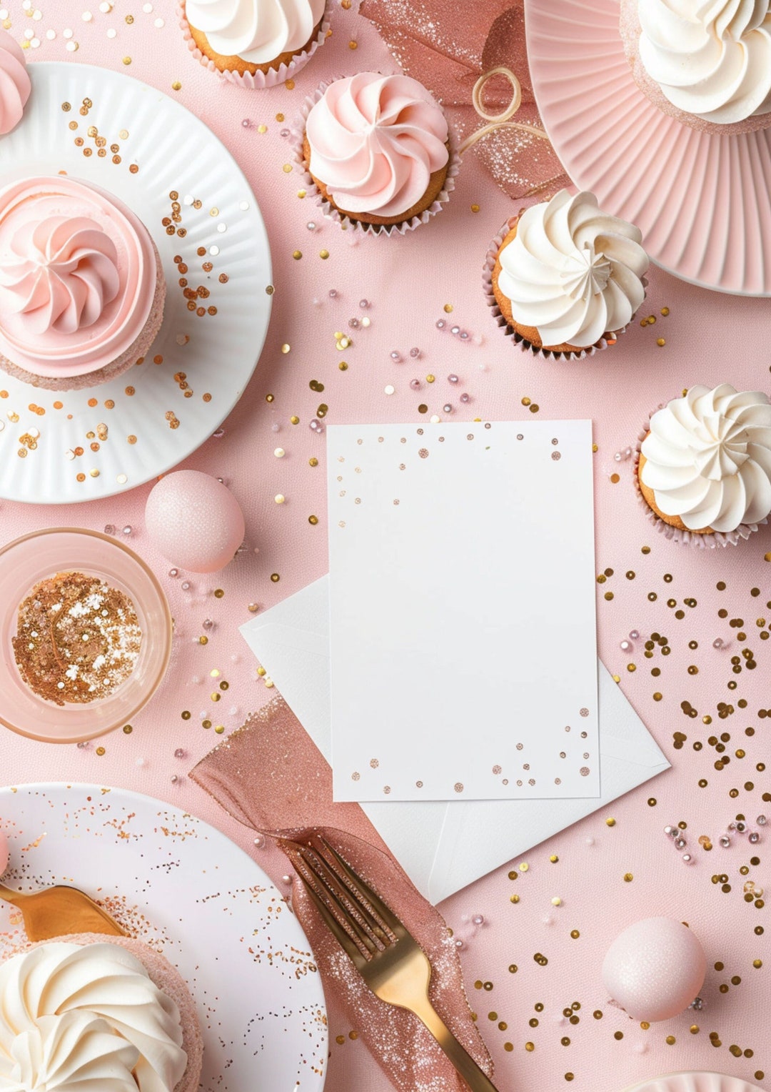 Mockup Invite Mockup Invitation Flat Lay Birthday Invitation Mockup ...