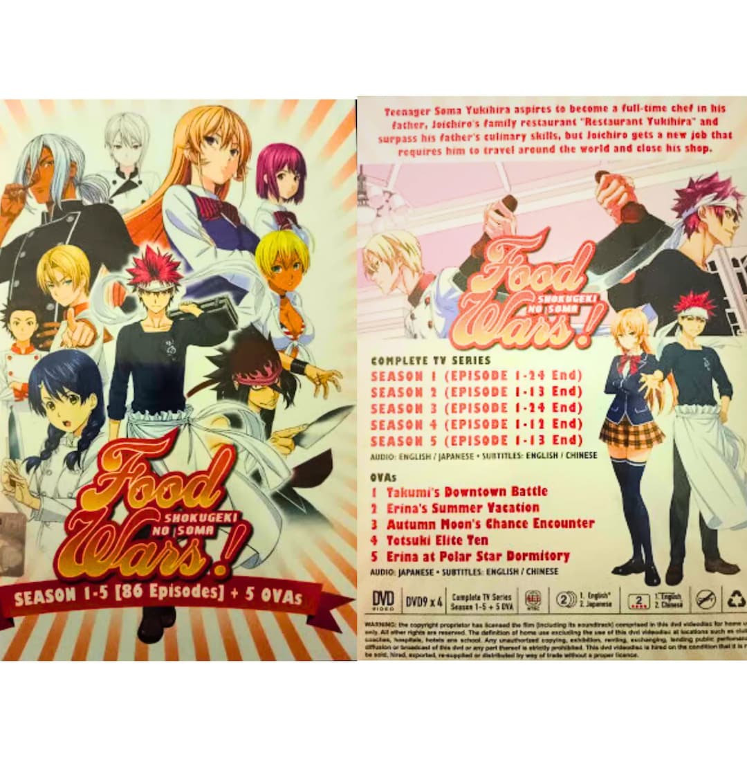 Food Wars! Shokugeki No Soma Season 1-5 Volume 1-86 End Anime DVD ...