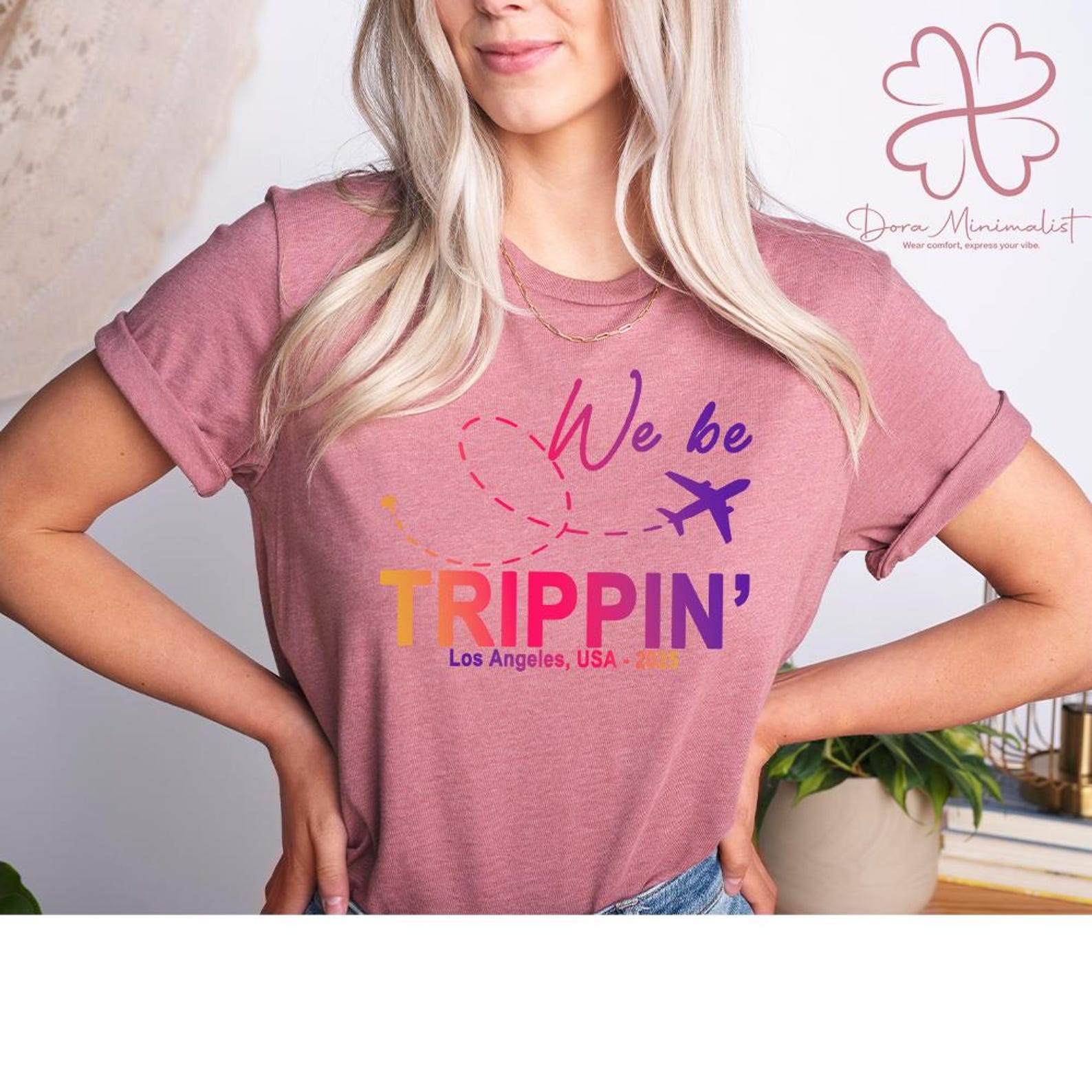 We Be Trippin' Custom Vacation Shirt, Personalized Trip Outfit, Girls ...