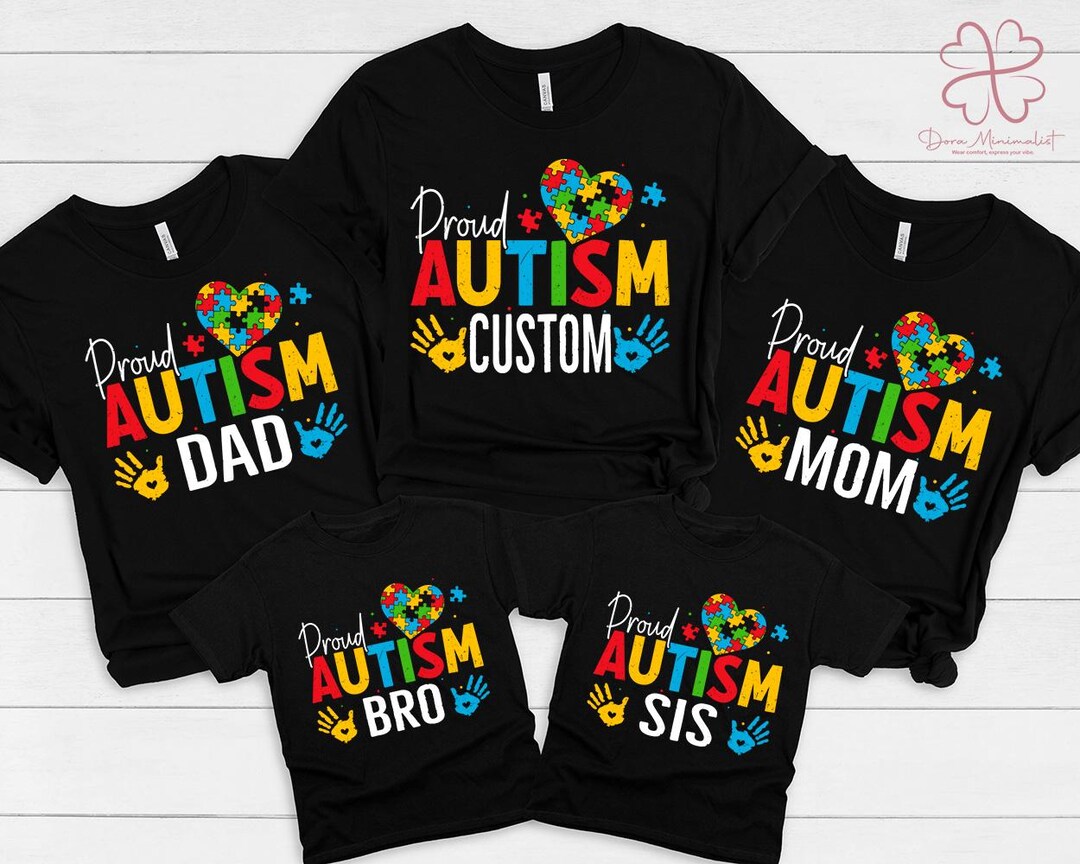 Personalized Proud Autism Custom Shirt, Autism Awareness Family ...