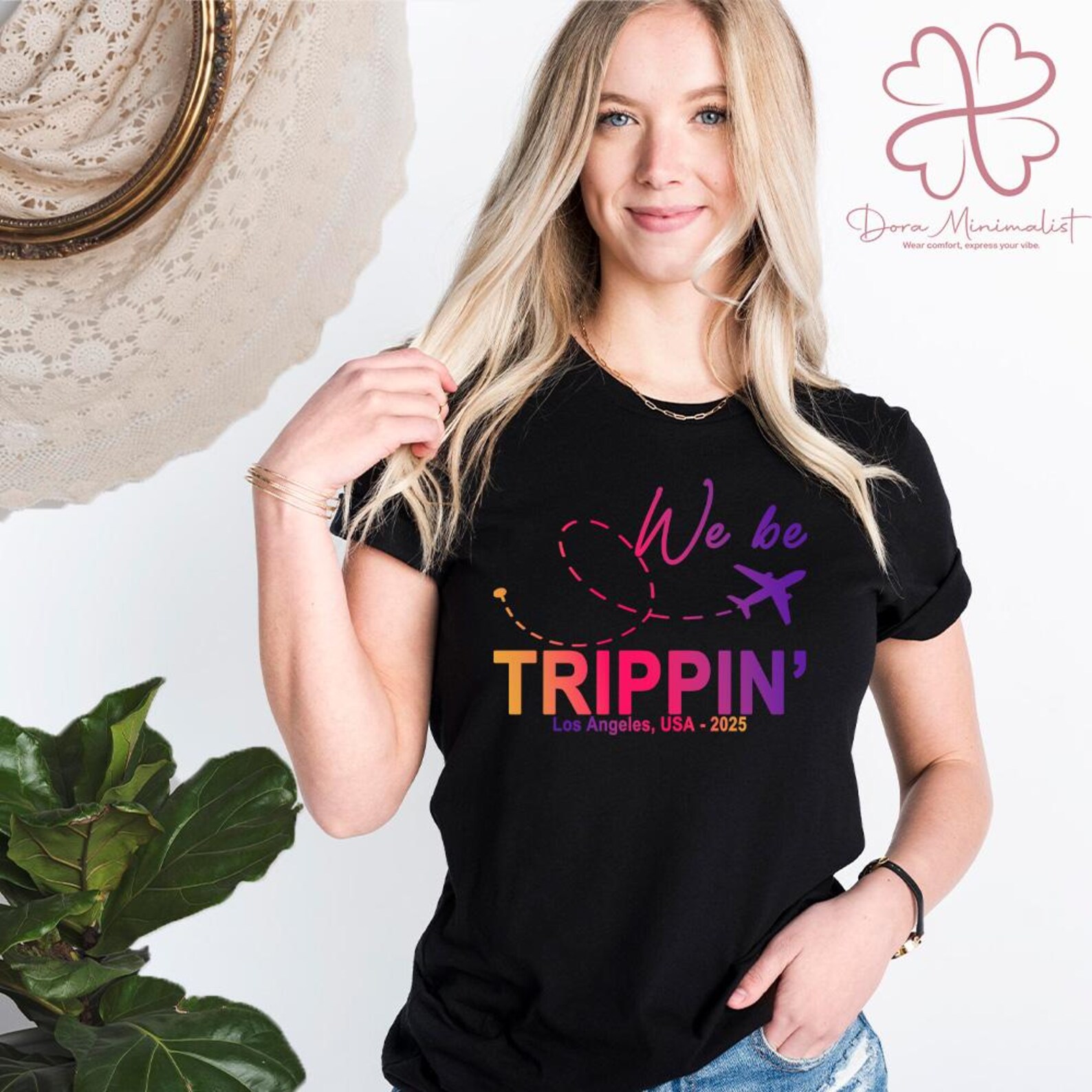 We Be Trippin' Custom Vacation Shirt, Personalized Trip Outfit, Girls ...