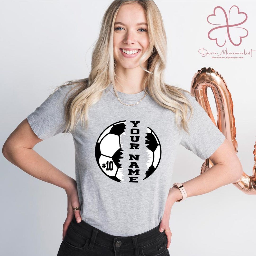 Custom Soccer Shirt, Soccer Graphic Tees, Personalised Soccer T-shirt ...