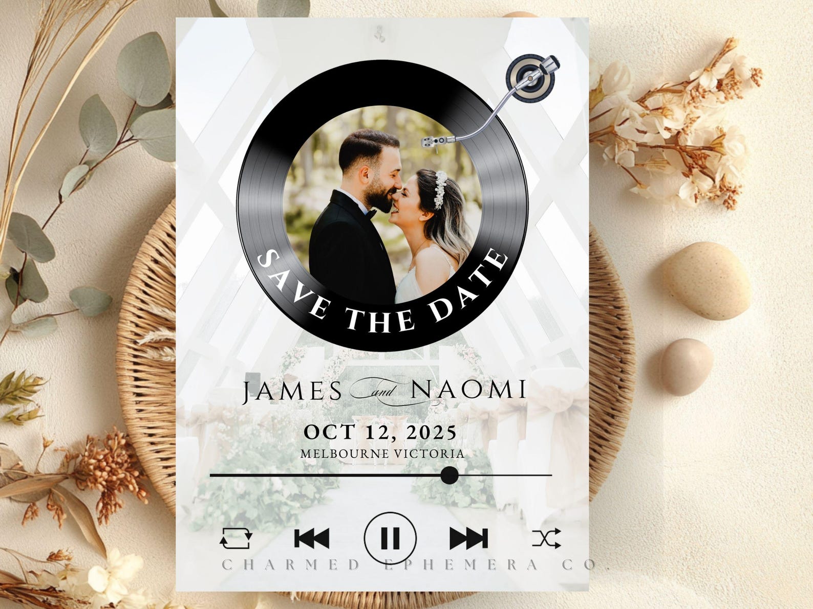 Customizable Spotify Wedding Invitation With Photo, Fun Wedding Invite ...