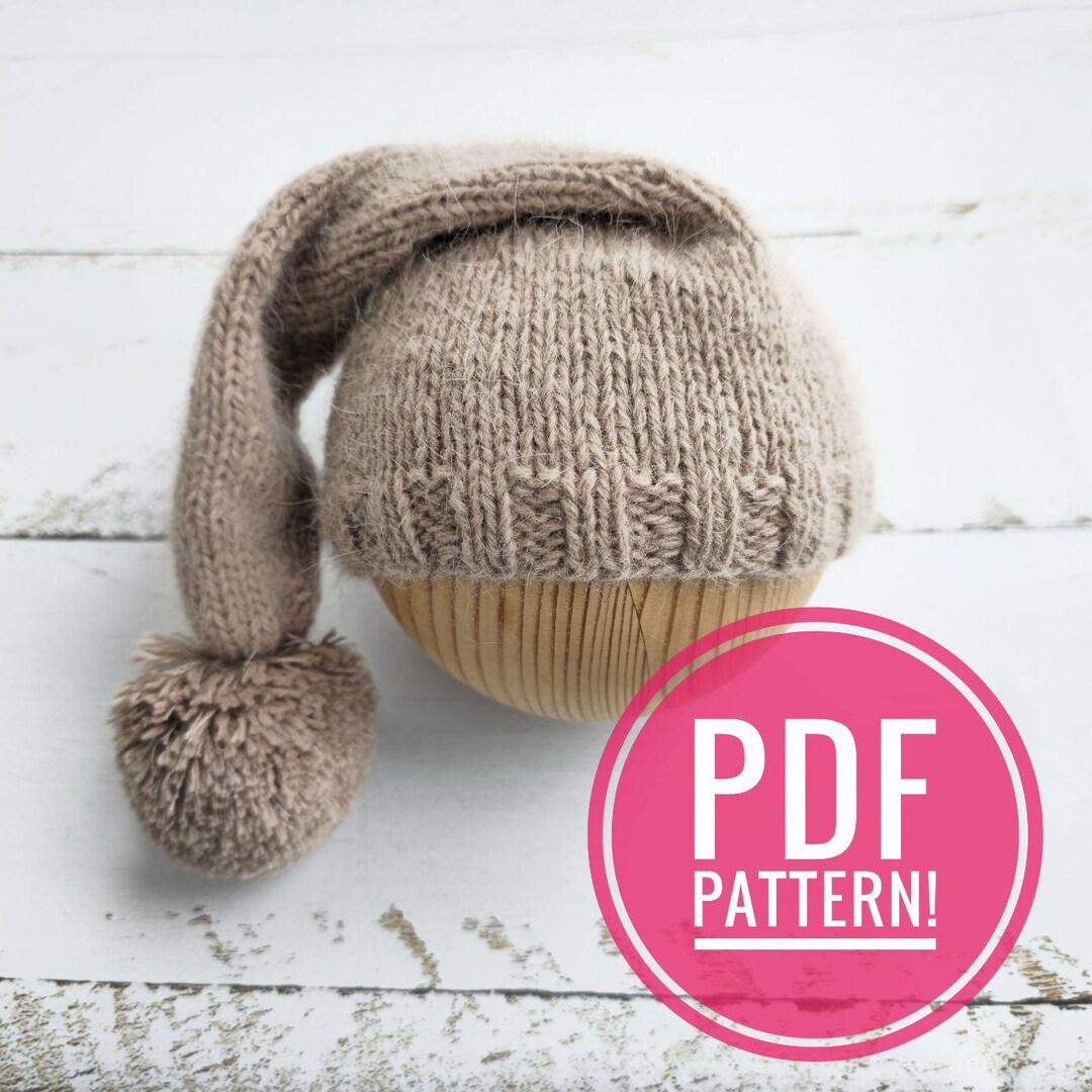 Newborn Sleepy Cap Knitting Pattern, Angora or Mink Yarn (PDF Pattern ...