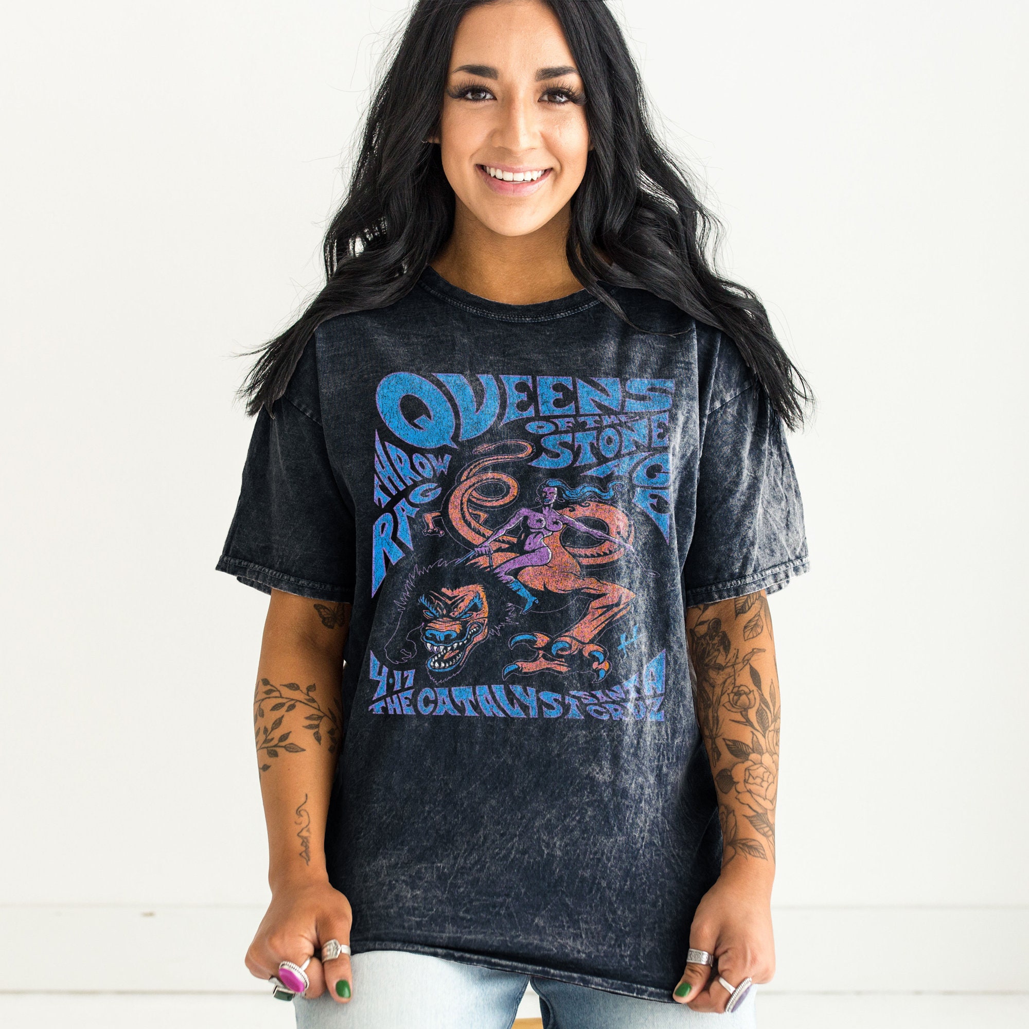QOTSA T-Shirt, Camiseta Queens of the Stone Age QOTSA Rock Band The End ...