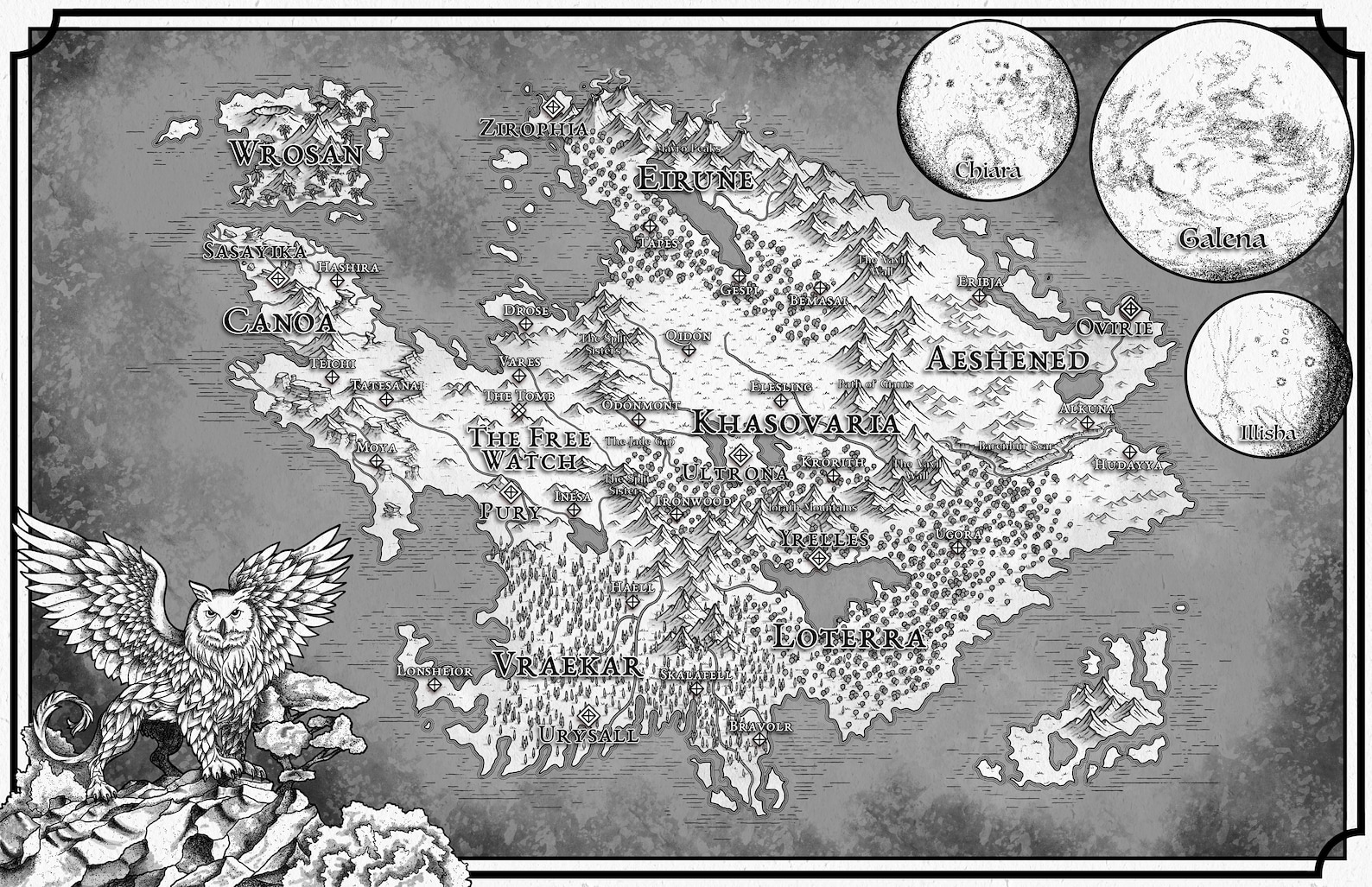Custom Illustrated Fantasy Book Map Fantasy Village City Map Custom ...