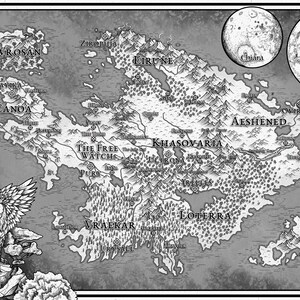 Custom Illustrated Fantasy Book Map Fantasy Village City Map Custom ...