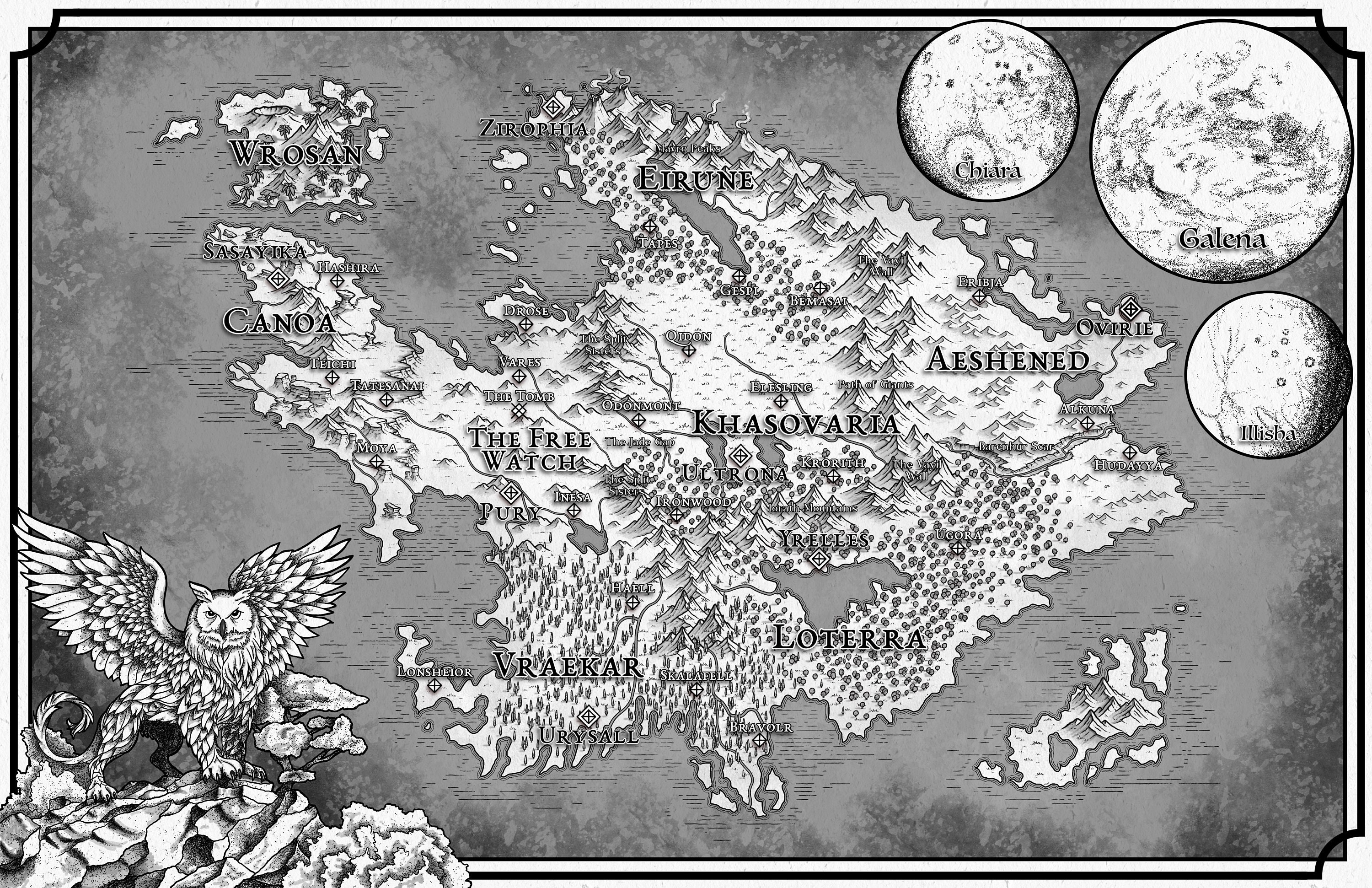 Custom Illustrated Fantasy Book Map Fantasy Village City Map Custom ...